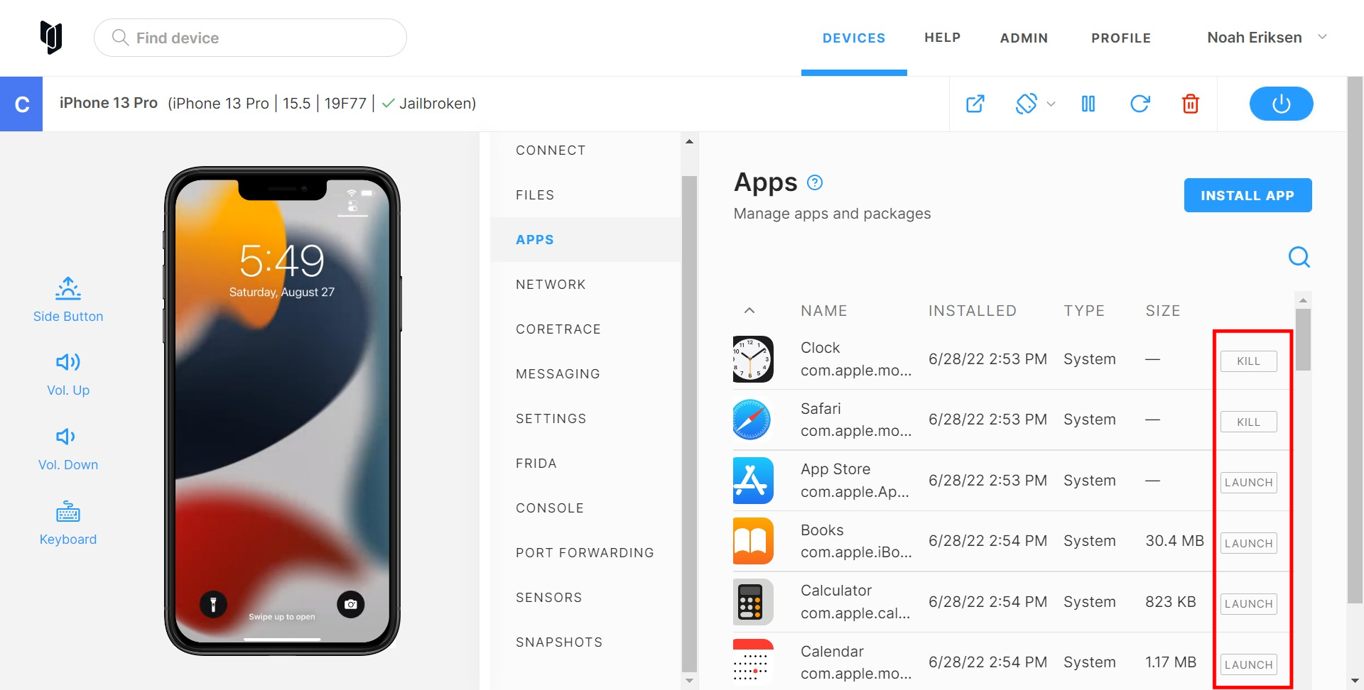 Apps | Corellium Support Center